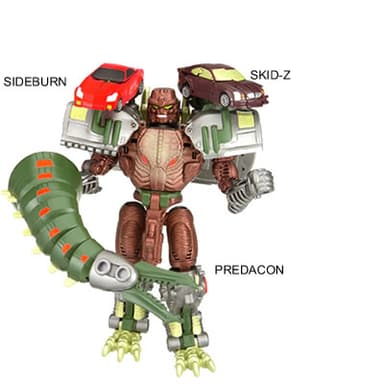 Transformers Predacon With Sideburn And Skid-z Mini-con Figures ...